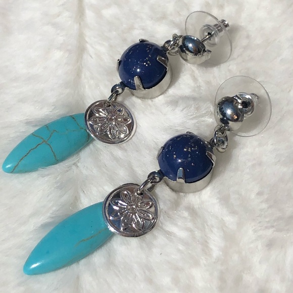 Jewelry | Blue Beaded Summery Earrings | Poshmark